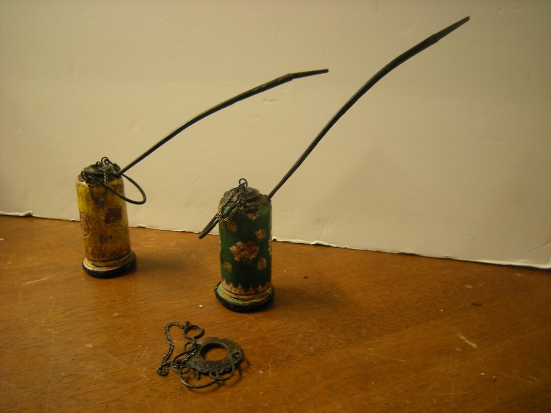 2 Vtge Opium Bottles-opium Set-ceramic Bottles-collectibles-shelf ...
