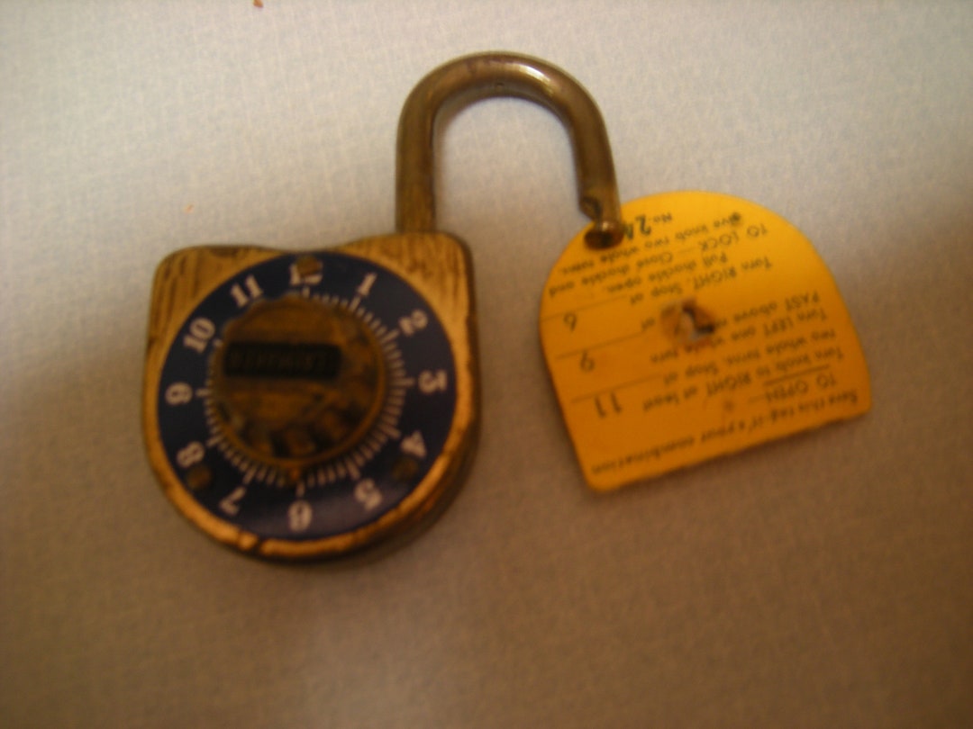 Vtge Lock-combination Lock-brass-slaymaker Lock-combination Included ...