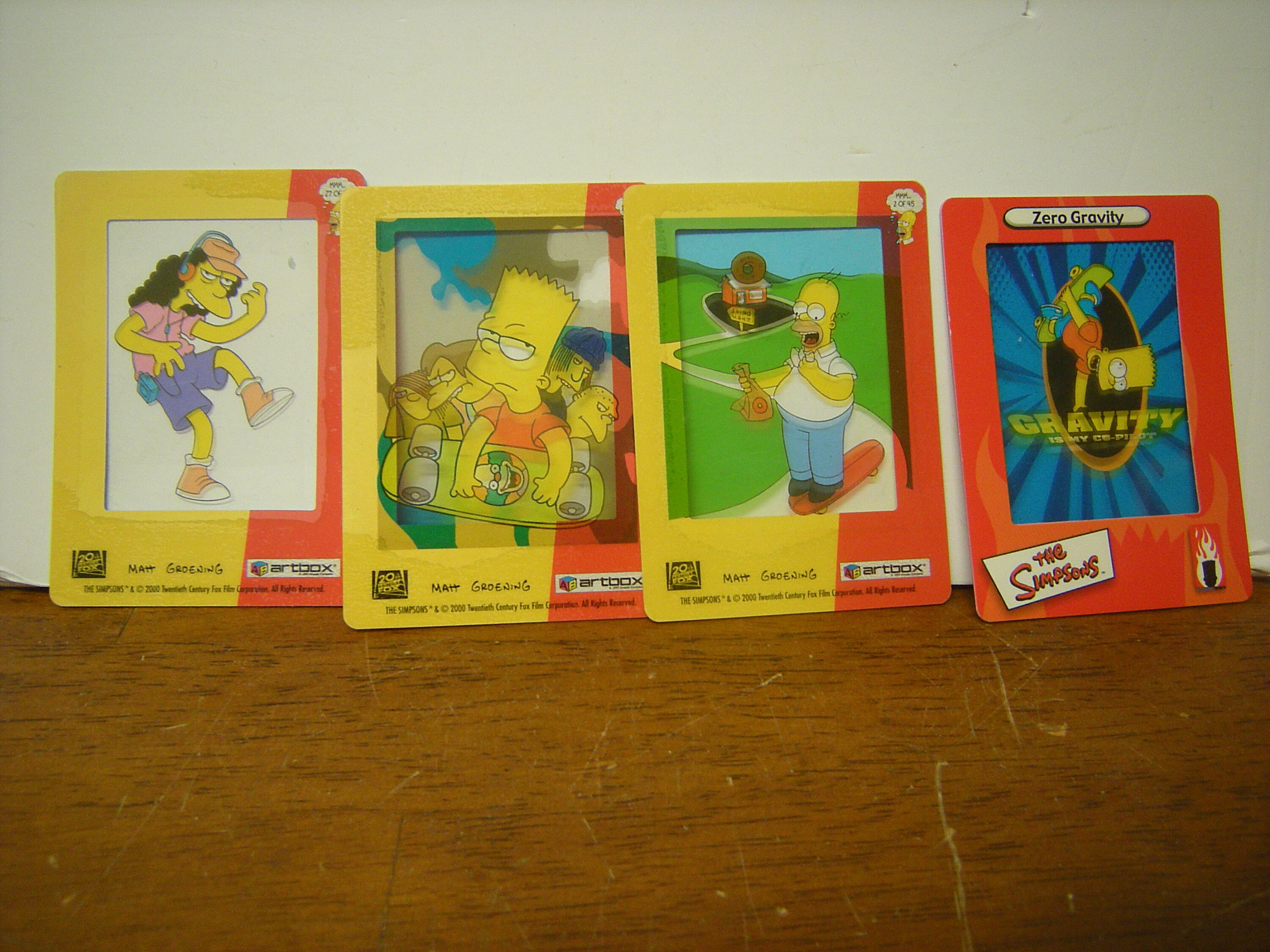8 vtge Simpsons cards-film cards-collection-TV show-kitsch-Artbox-play ...