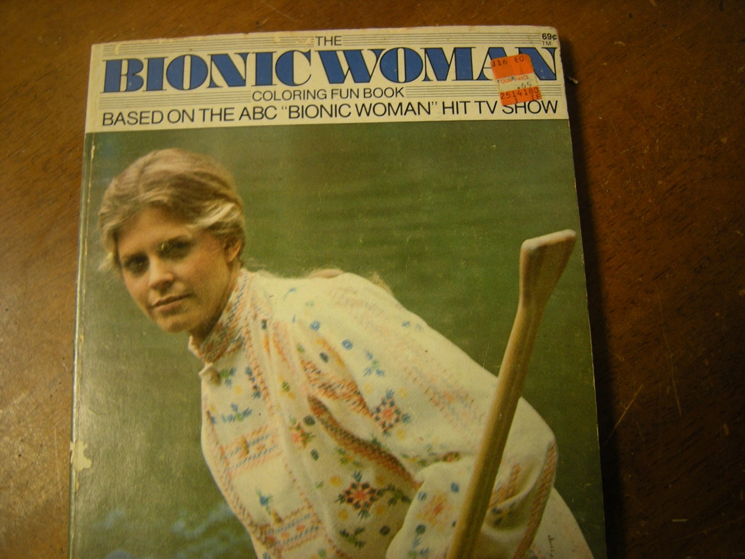 Vtge Coloring Book-bionic Woman-fun Book-copyright 1976-collectables - Etsy