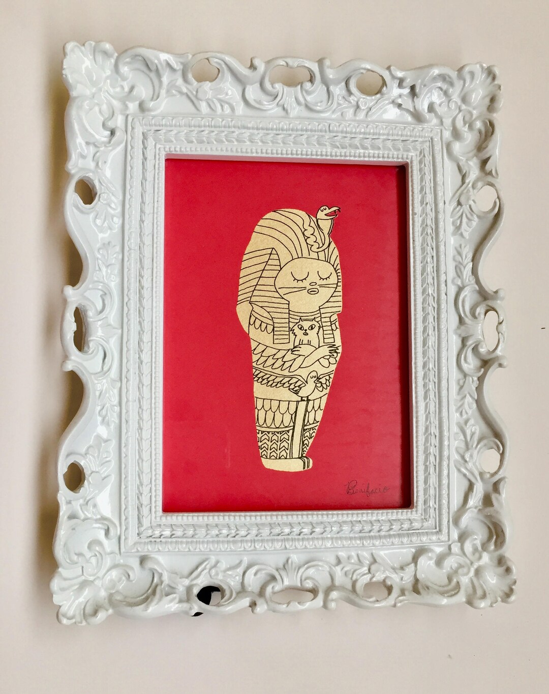 Egyptian Cat Screen Print - Etsy