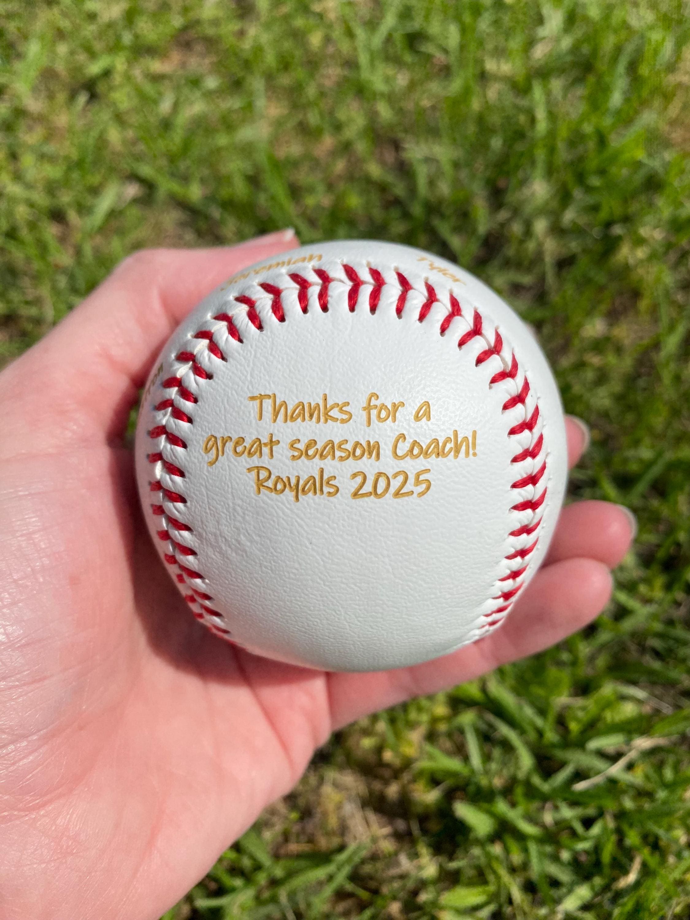 Custom Coach Gift Baseball; Team Baseball; Permanent Engraving on ...