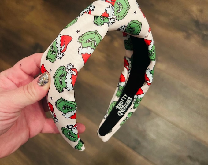 Grynch Christmas Tree Headband: Whimsical Holiday Fascinator - Etsy