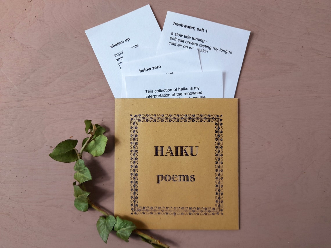 Haiku Poems Handmade Poetry Packet Small Poetry Gift. - Etsy