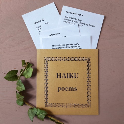 Haiku Poems Handmade Poetry Packet Small Poetry Gift. - Etsy