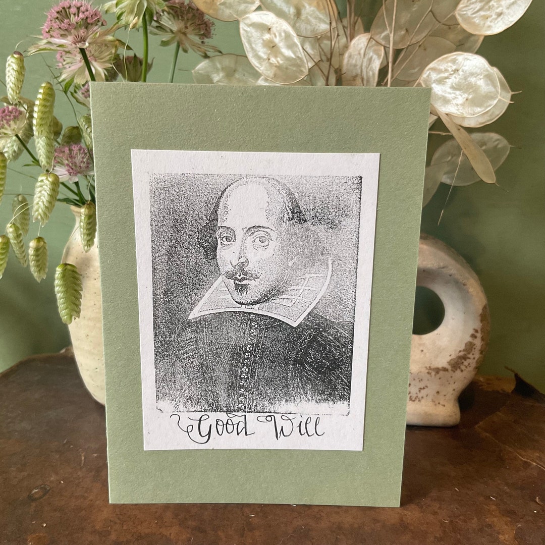 Will Power, Good Will, William Shakespeare Greeting Card, Letterpress ...