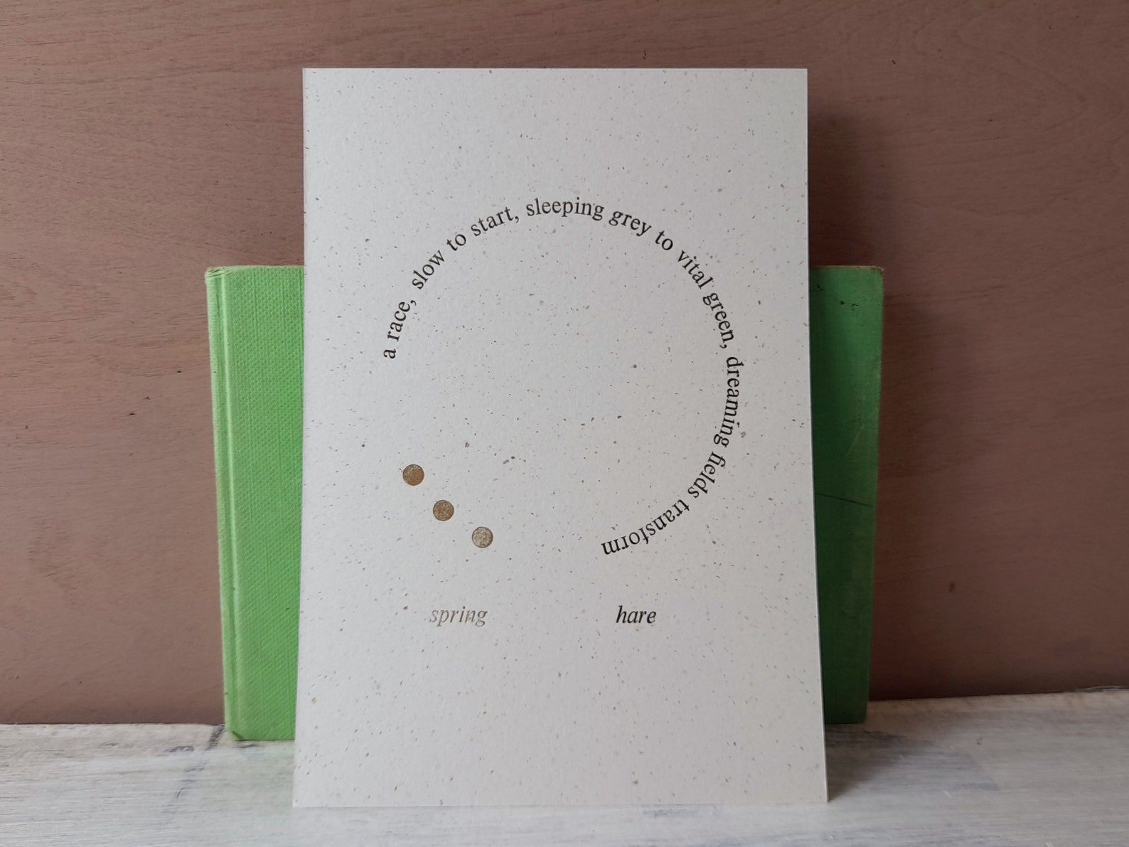 Hare Haiku Letterpress Poem Spring Poem Hare Art Print | Etsy