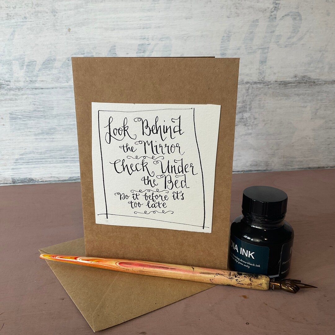 Fantasy Calligraphy Handmade Greeting Card, Fairy Tale, Mystery Story ...