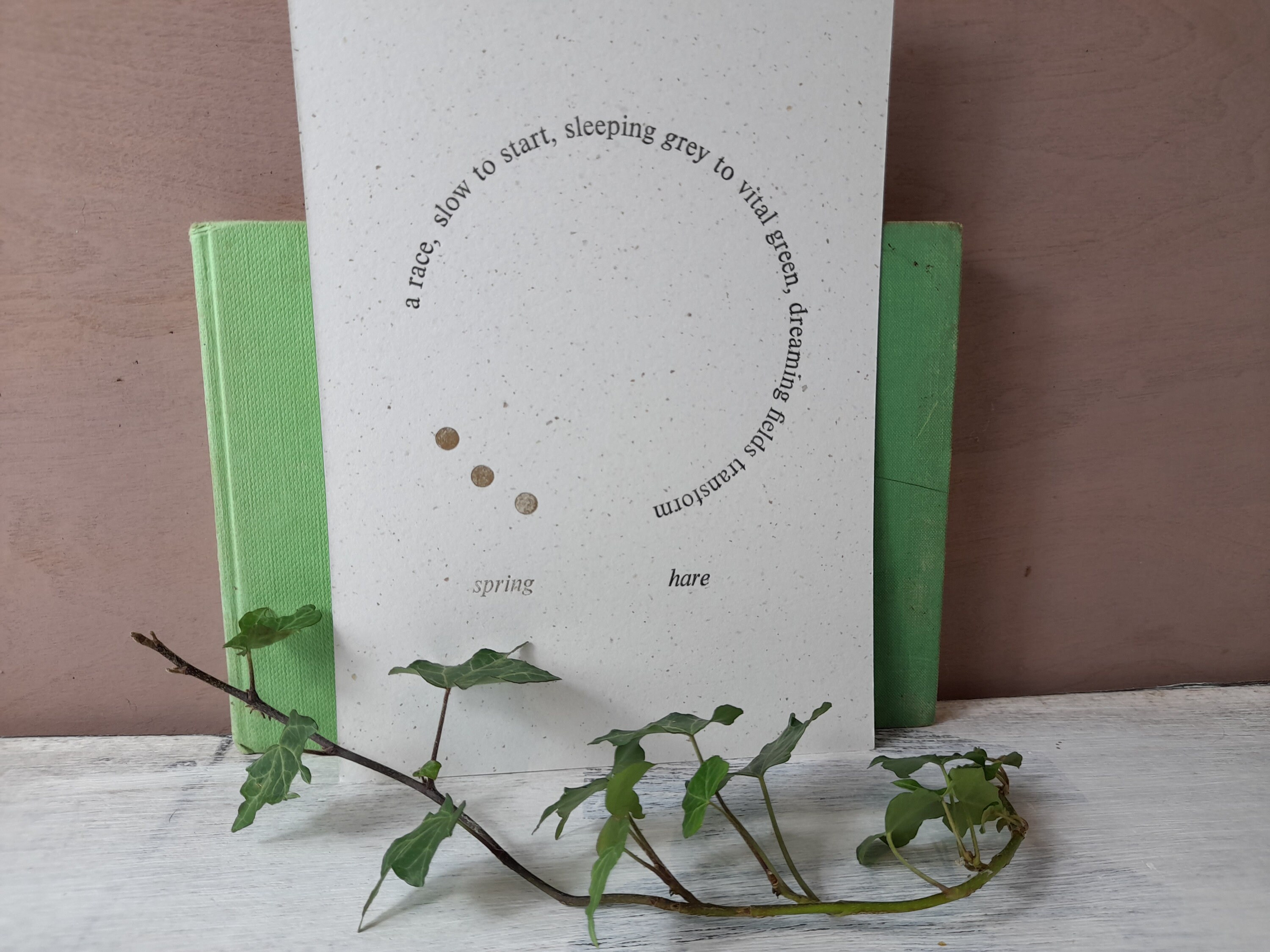 Hare Haiku Letterpress Poem Spring Poem Hare Art Print - Etsy