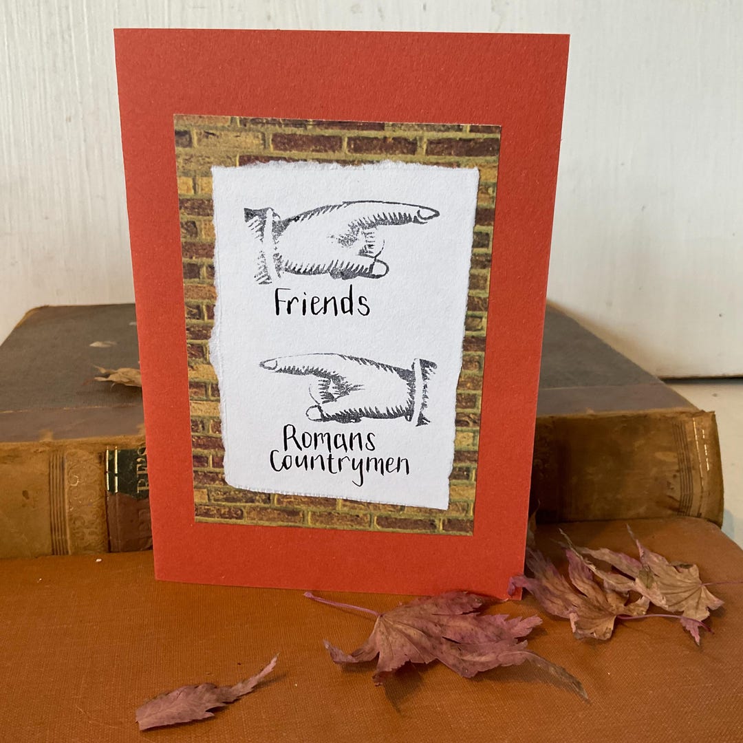 Friends Romans Countrymen, Calligraphy Shakespeare Julius Caesar ...