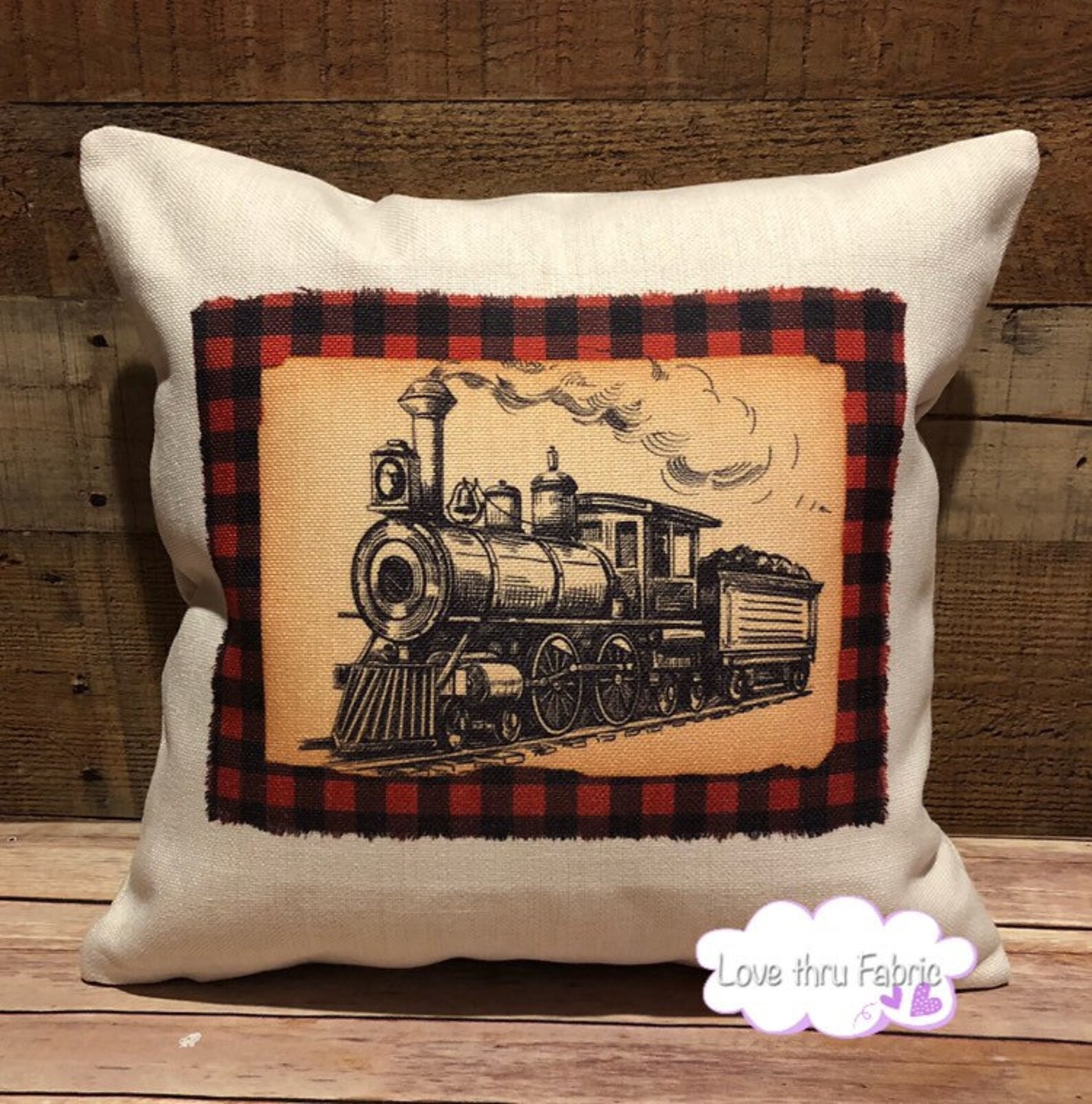 Steam Engine Pillow Train Collector Gift Father's Day - Etsy