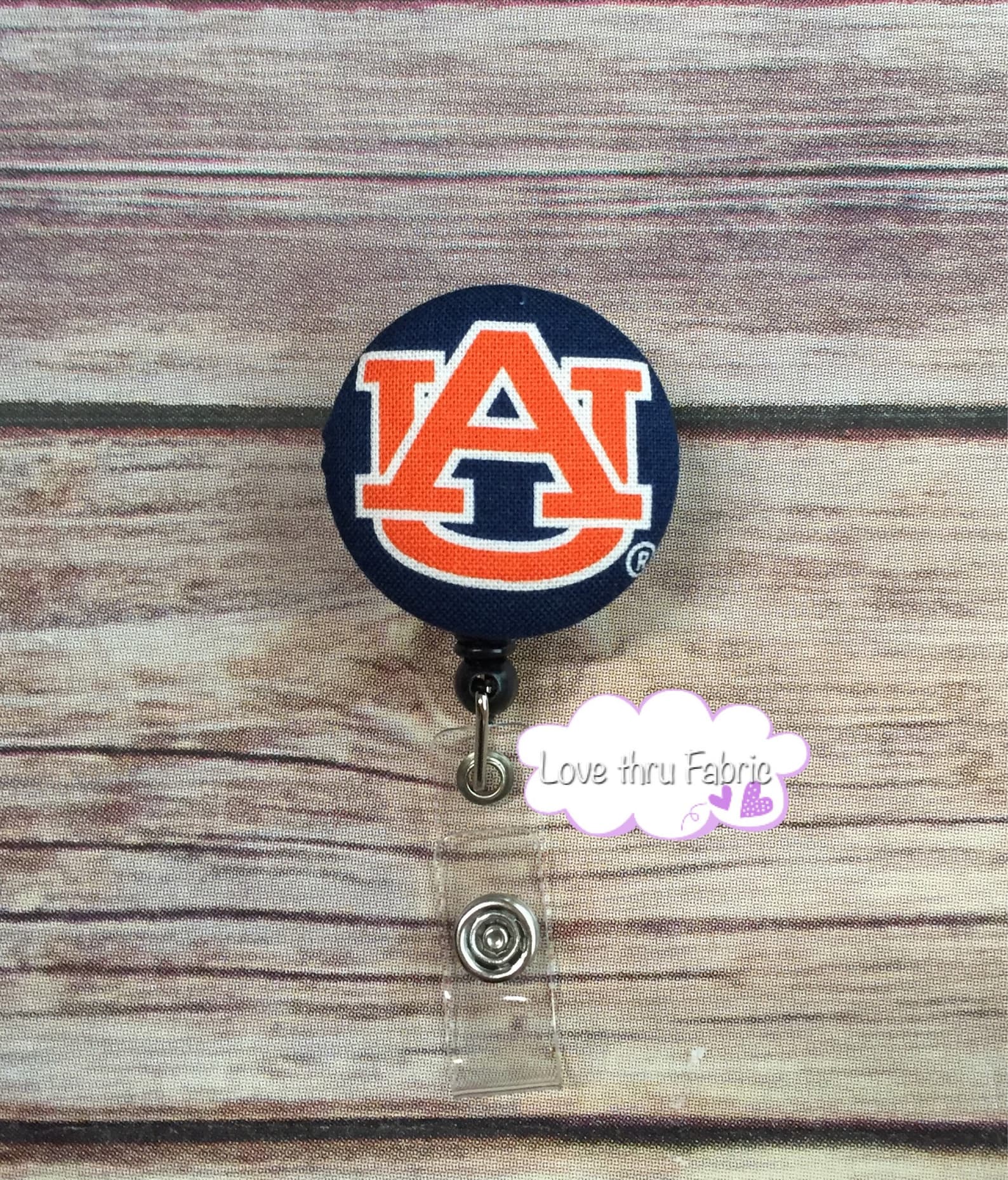 Auburn Badge Reel Covers Tigers Badge Reel AU Fan Name Tag | Etsy