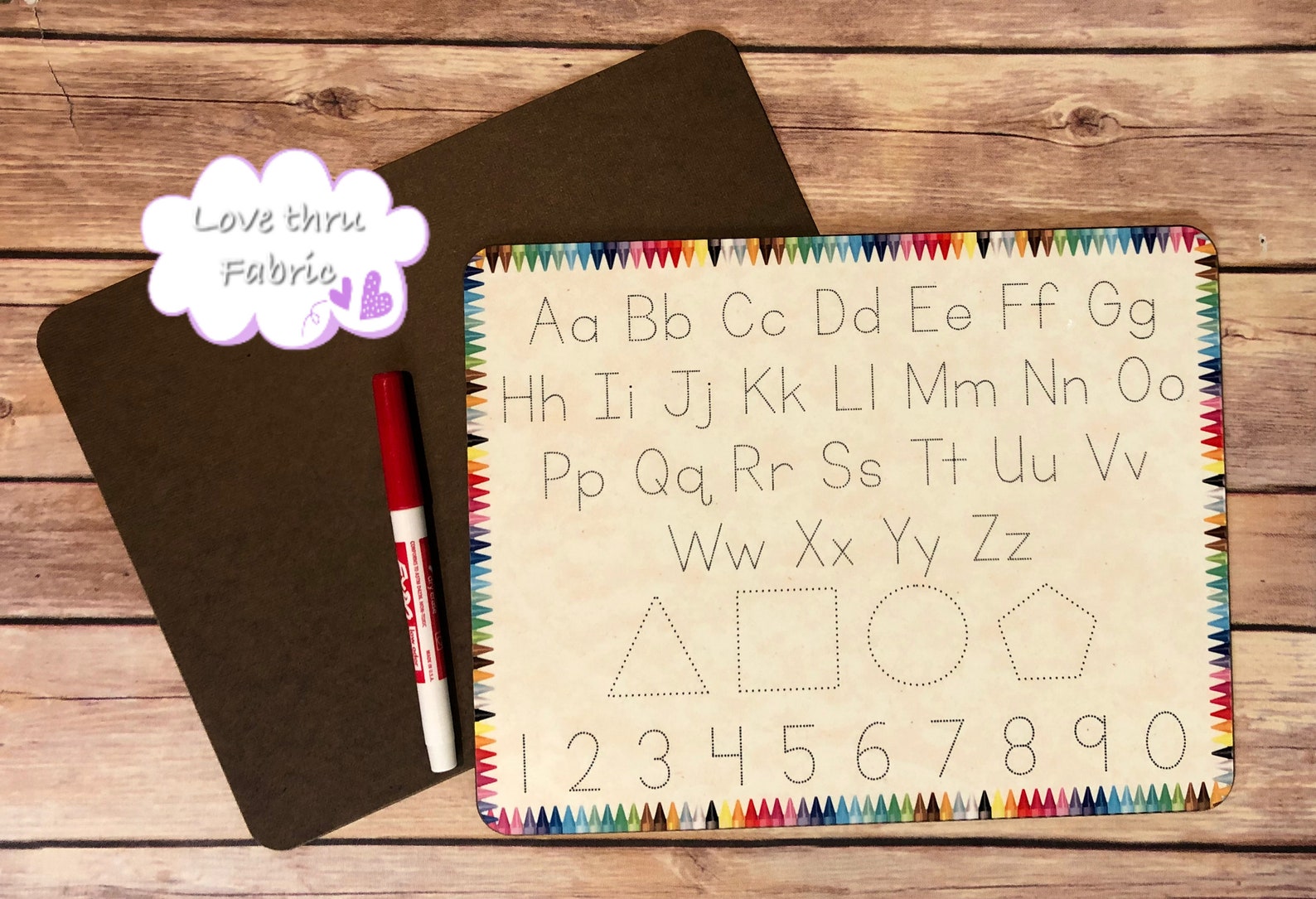 Handwriting Practice Dry Erase Board Homeschool Writing - Etsy