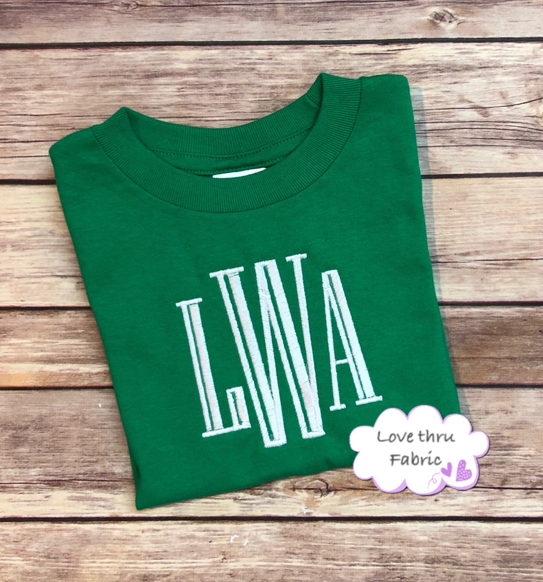 Youth Formal Large Monogram, Monogrammed Shirts for Kids, Fancy ...
