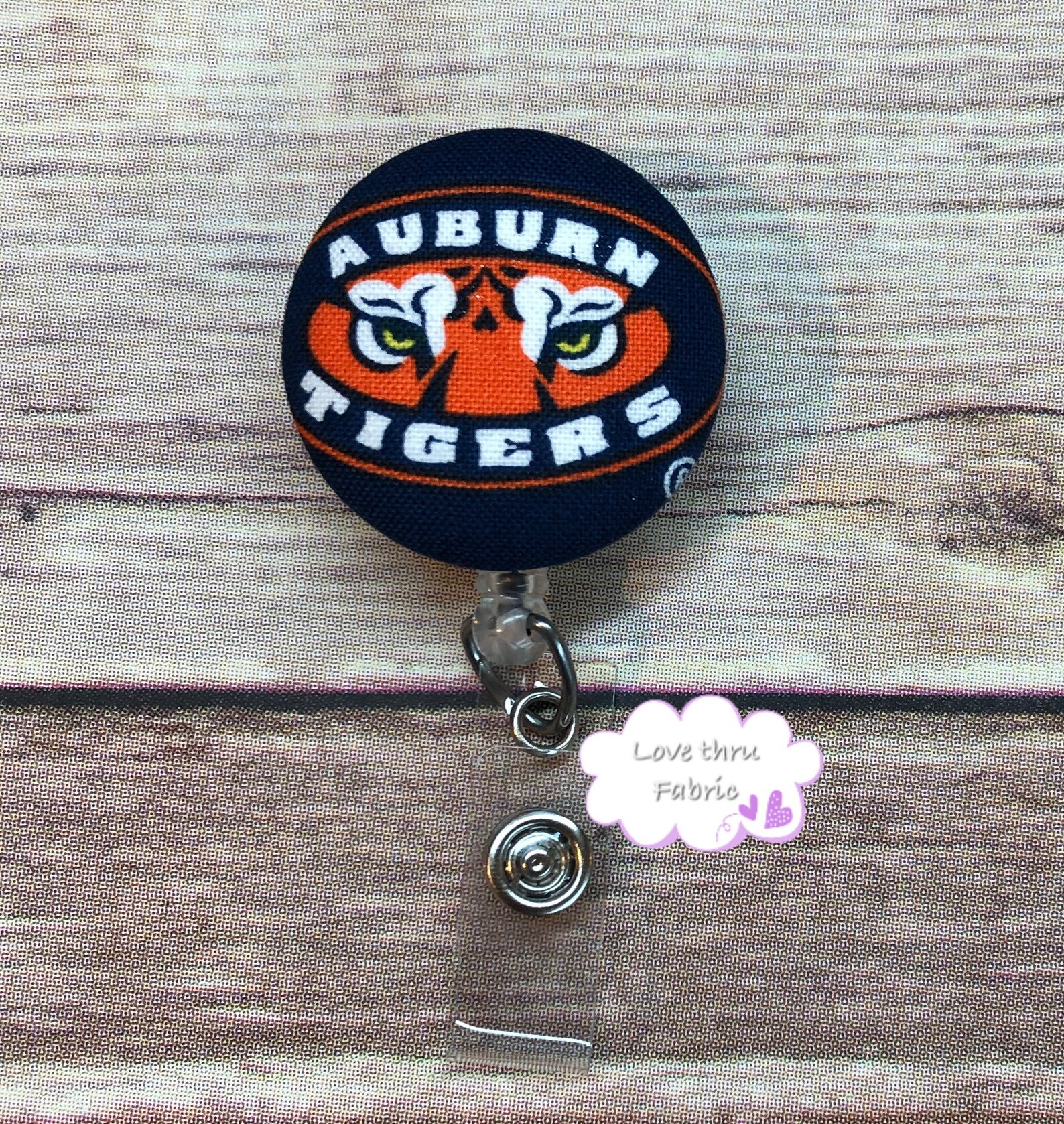 Auburn Badge Reel Covers Tigers Badge Reel AU Fan Name Tag | Etsy