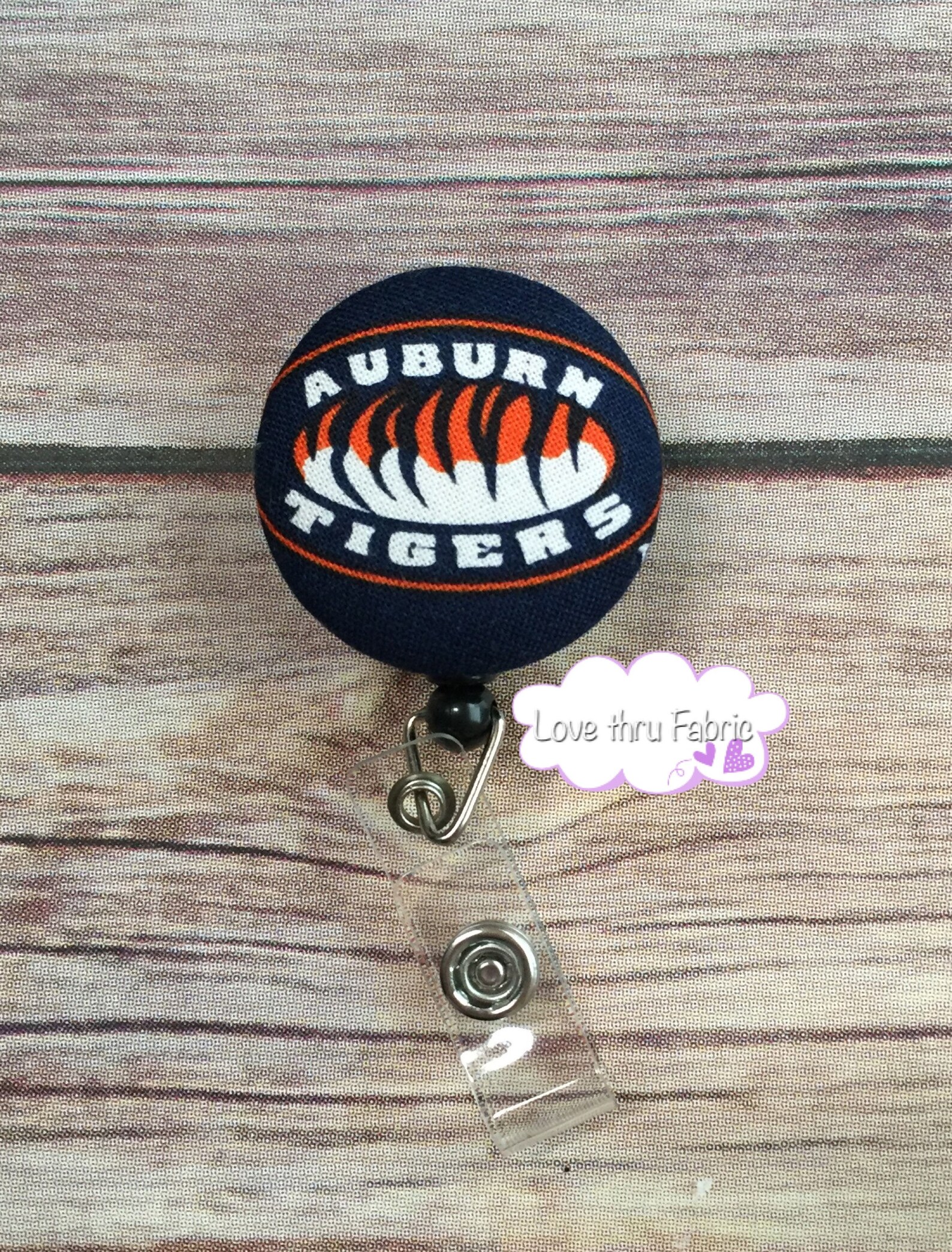 Auburn Badge Reel Covers Tigers Badge Reel AU Fan Name Tag | Etsy