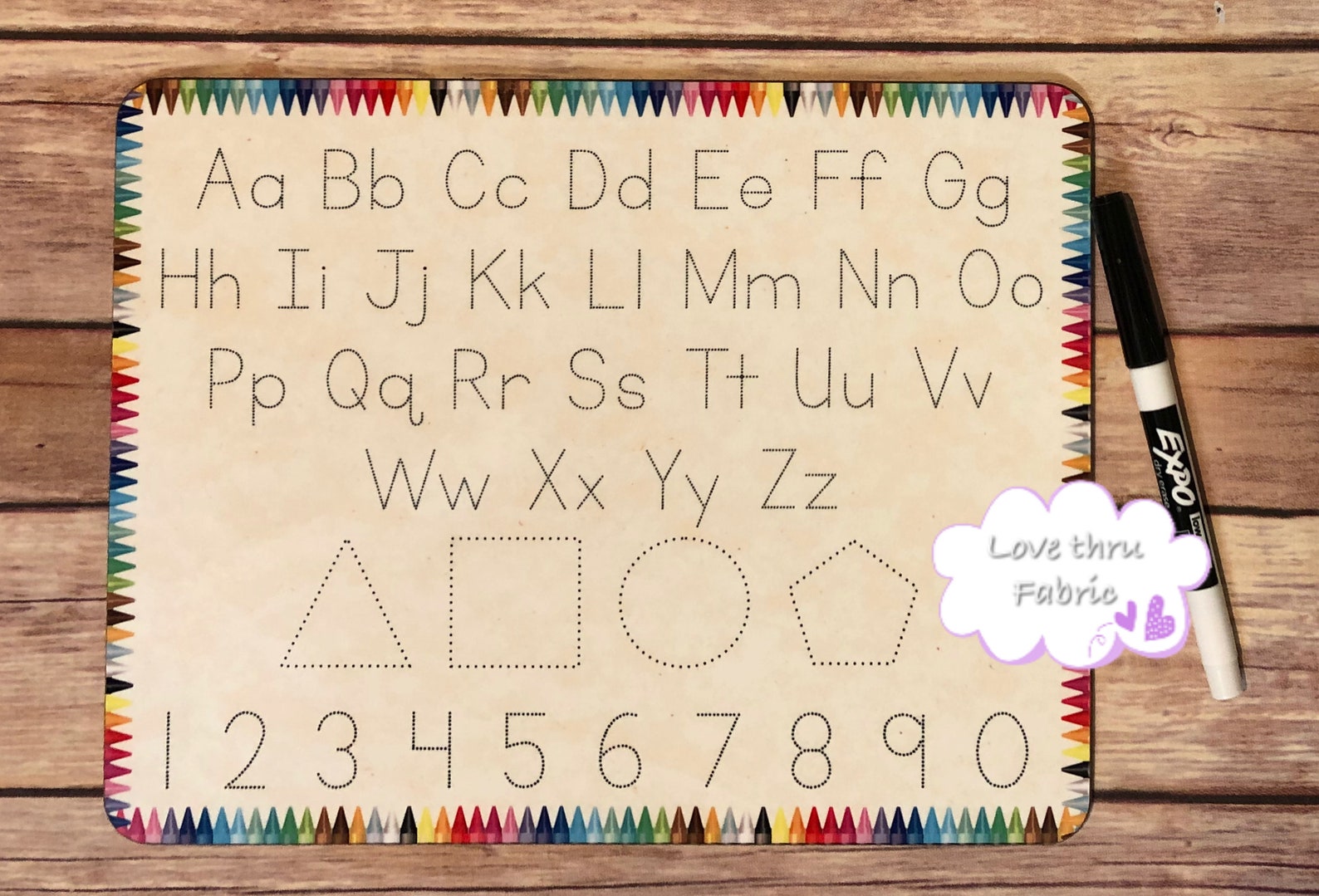 Handwriting Practice Dry Erase Board Homeschool Writing | Etsy