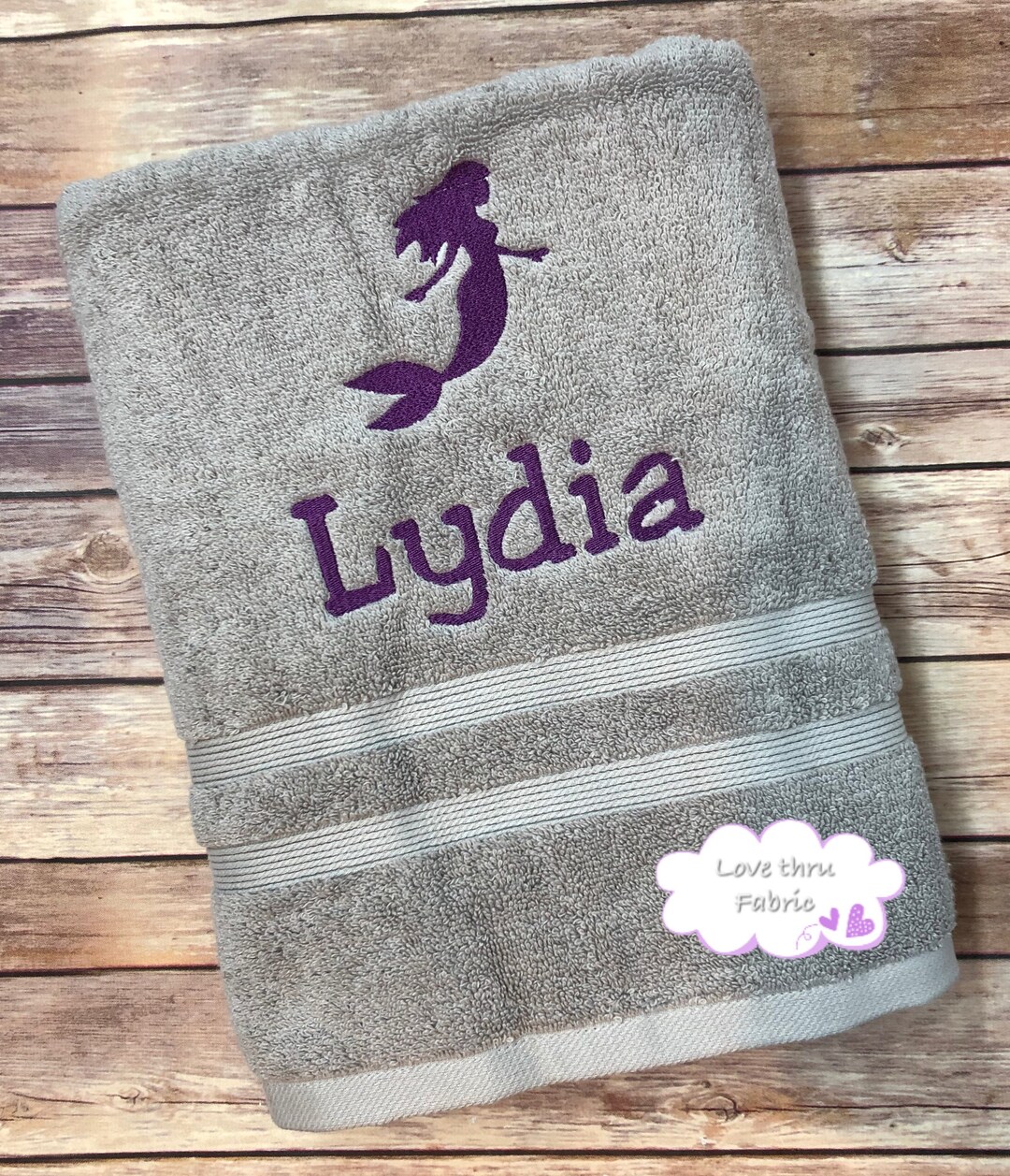 Mermaid Towel, Under the Sea Theme, Personalized Kid's Towel, Mermaid ...