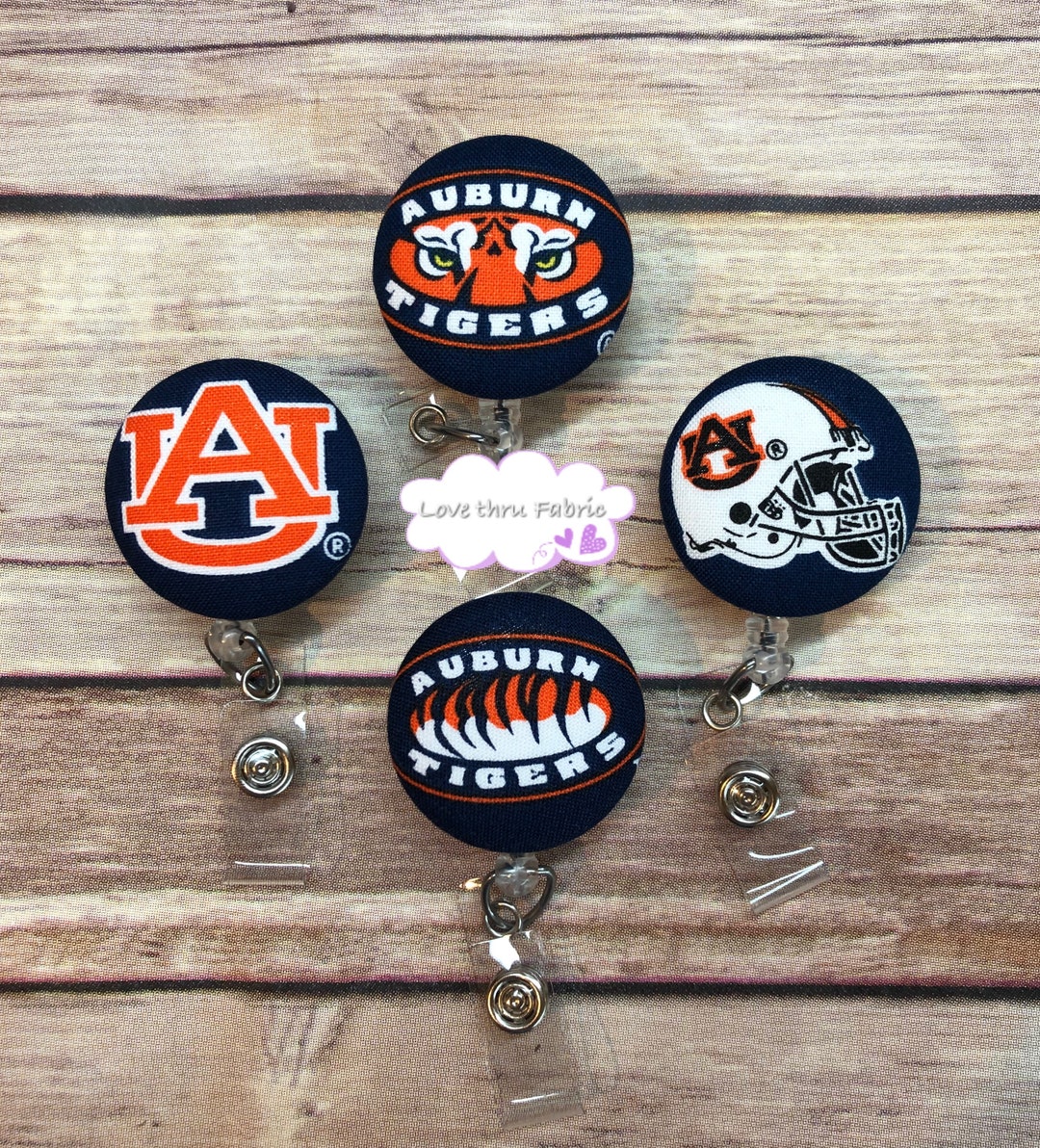 Auburn Badge Reel Covers, Tigers Badge Reel, AU Fan Name Tag ...