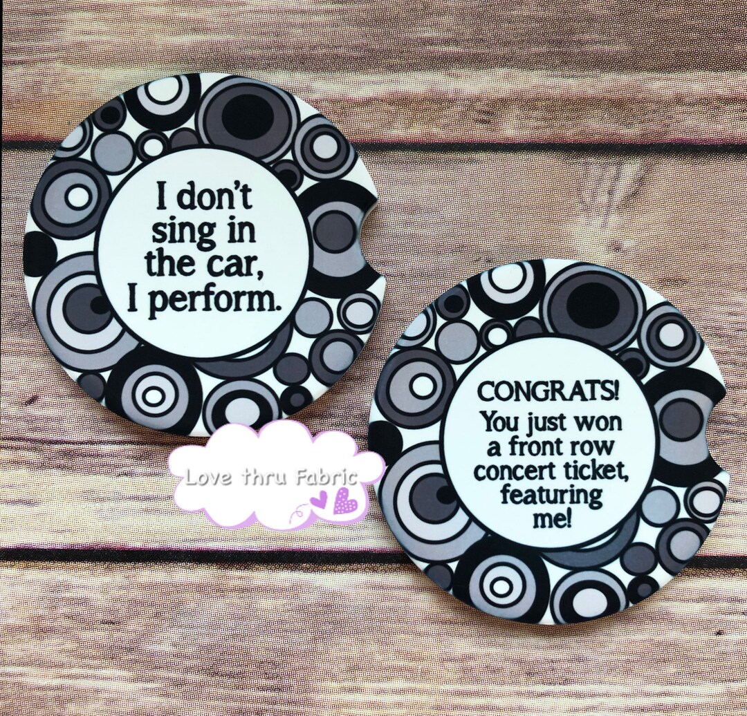 Sing in the Car, Car Performer, Car Decoration, Sandstone Car Coaster ...