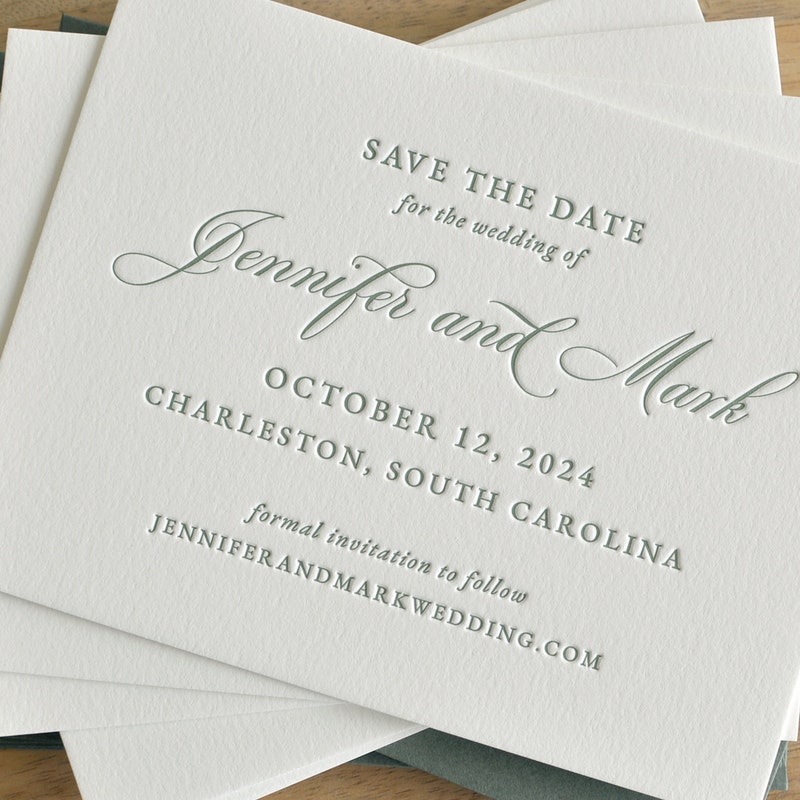 Letter Press Wedding Design - Etsy