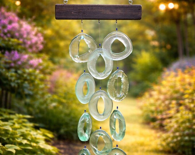 Handmade Coca-cola Bottle Glass Ring Wind Chime – Recycled Coastal ...