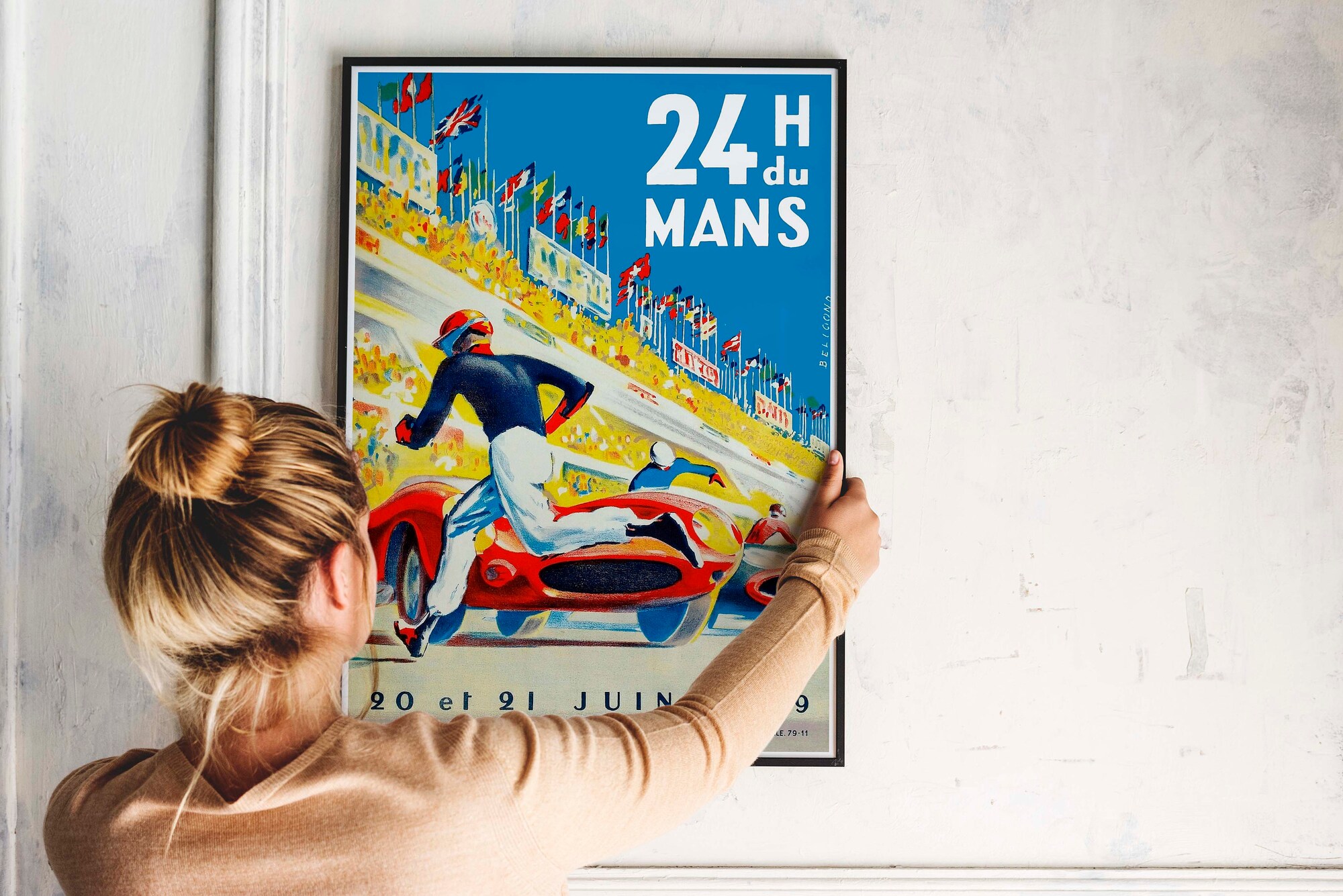 Vintage 1959 Le Mans Motor Racing Poster