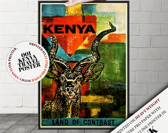 Kenya Vintage Poster - Etsy