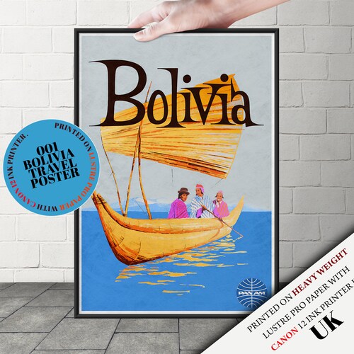 La Paz Bolivia Retro Travel Art Poster - Etsy