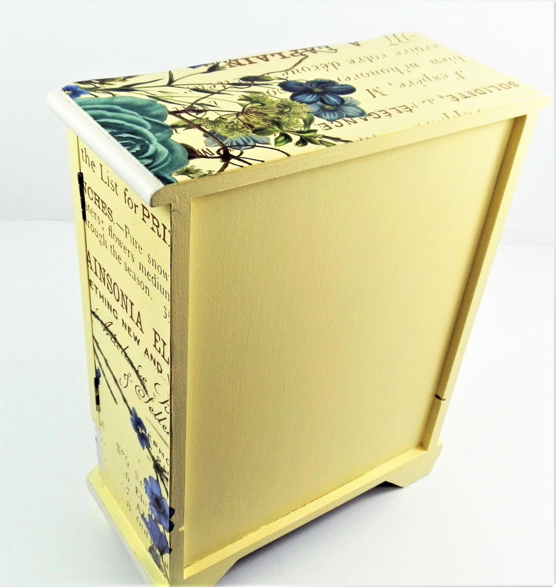 Girls Yellow Painted Jewelry Chest Jewelry Box Upcycled | Etsy