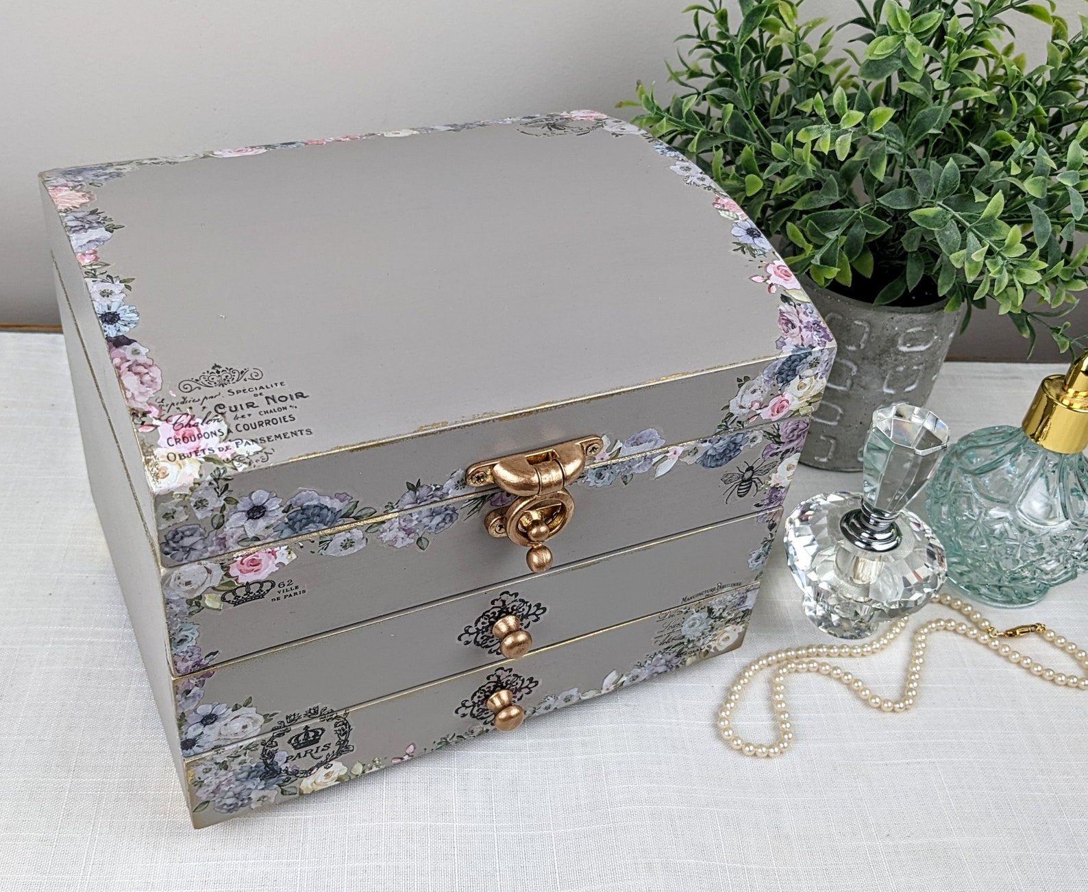 Jewelry Box Ladies Upcycled Jewelry Chest Jewelry Armoire - Etsy