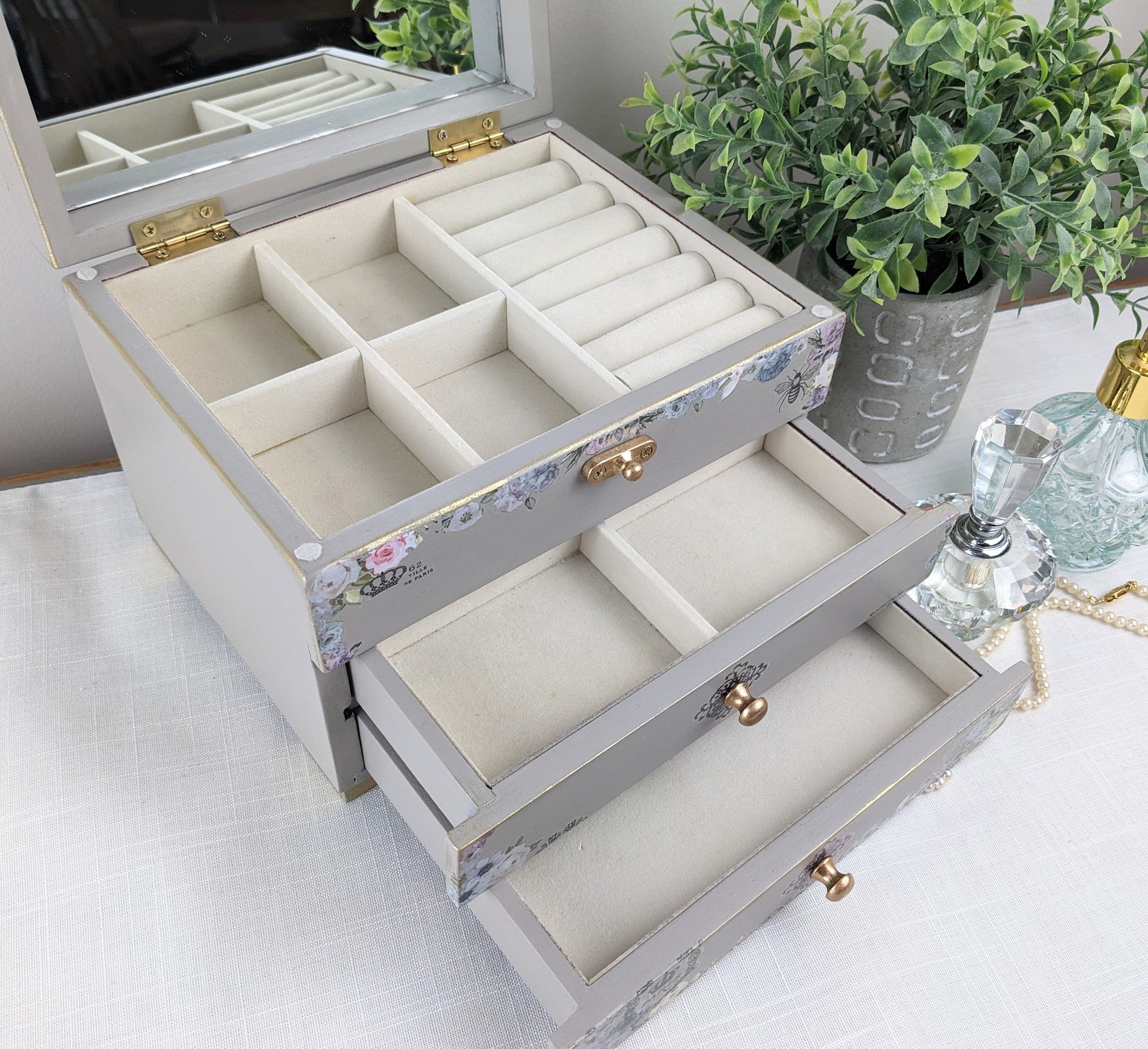 Jewelry Box Ladies Upcycled Jewelry Chest Jewelry Armoire - Etsy