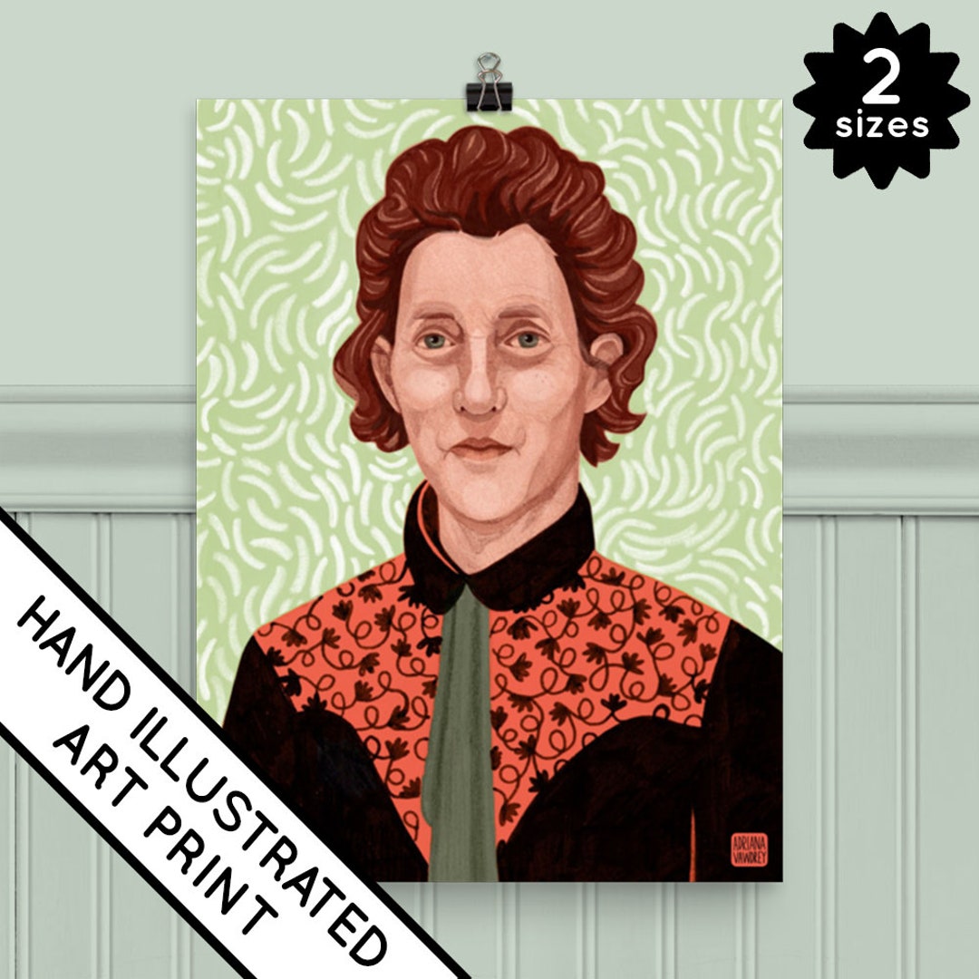 Portrait of Temple Grandin, Autism Celebration, Gifted Art Print ...
