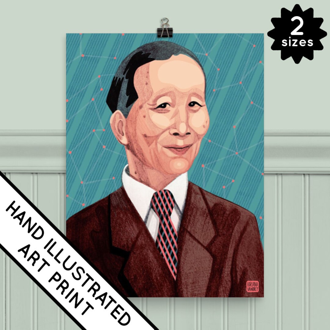 Shinichi Suzuki Illustrated Portrait, Music Teacher Gift, Classroom Art ...