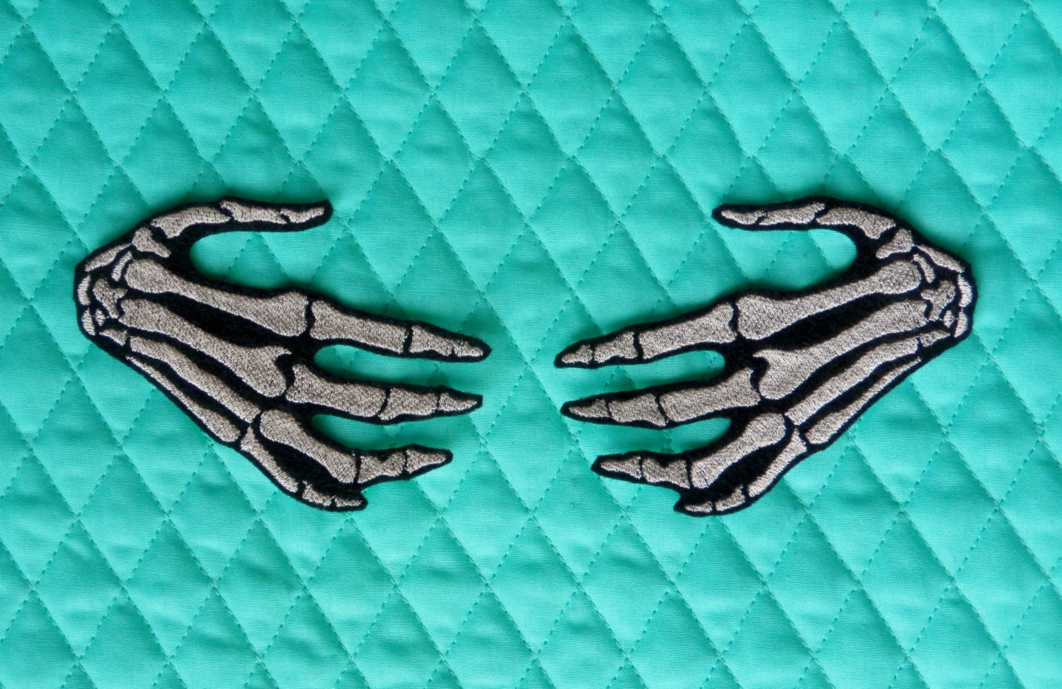 Skeleton Hands Iron on Patch Left and Right Set 3.1 X | Etsy