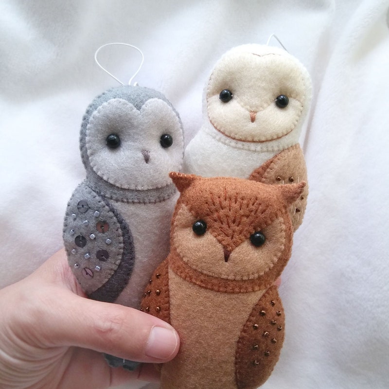 Owl Felt Ornament - Etsy