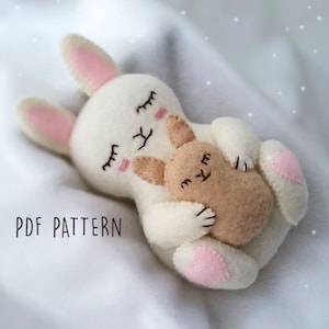 Felt Animal Softie Ornament PDF Pattern for Nursery Decor, Easter Bunny ...