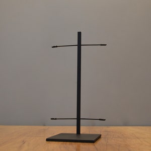 10” High Double Crossbar Metal Display Stand for Art Objects - 4x4 Base ...