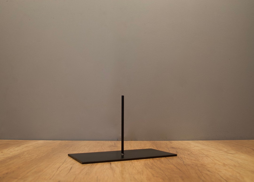 12" High Metal Rod Display Stand for Art Objects - 16x6" Base - Etsy