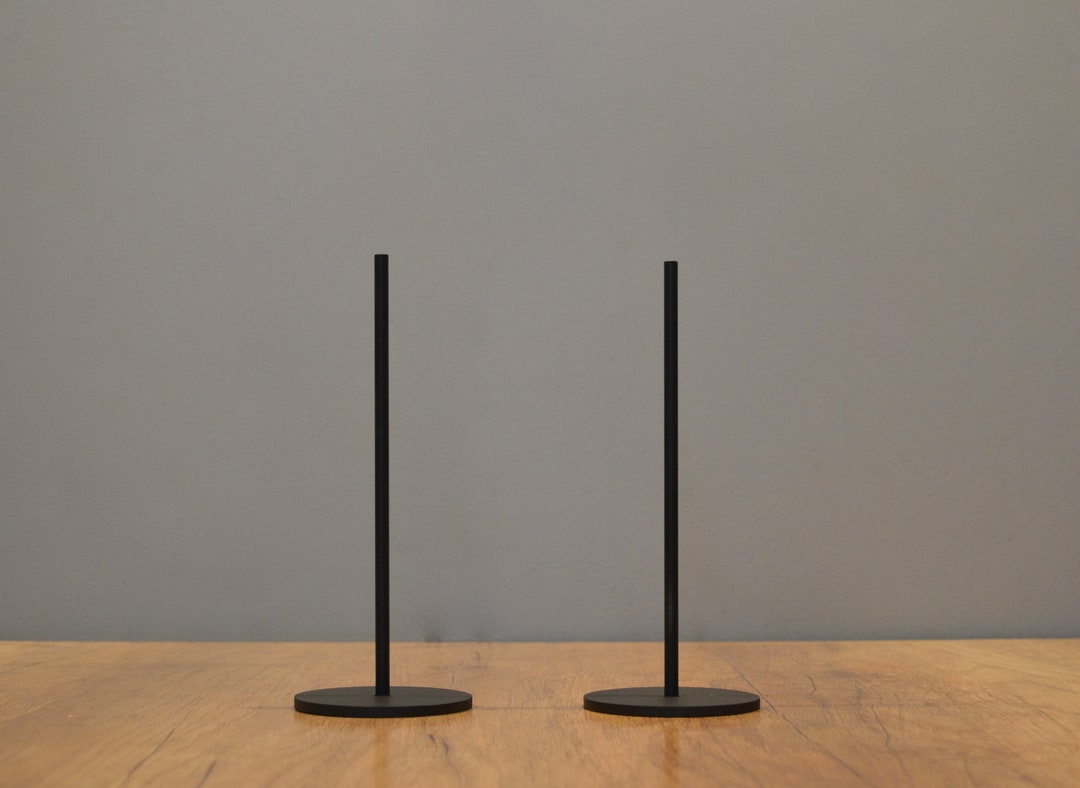 Set of 2 5" Metal Rod Display Stand for Art Objects - 3” Base - Etsy