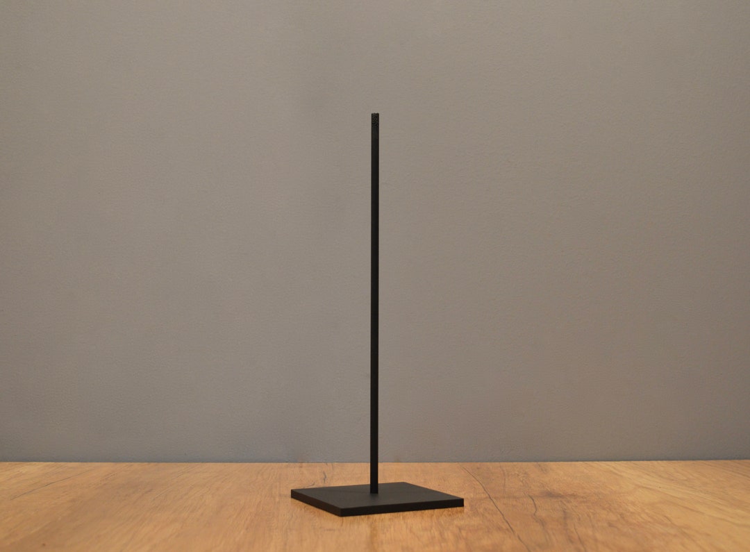 12" High Metal Rod Display Stand for Art Objects - 4x4" Base - Etsy