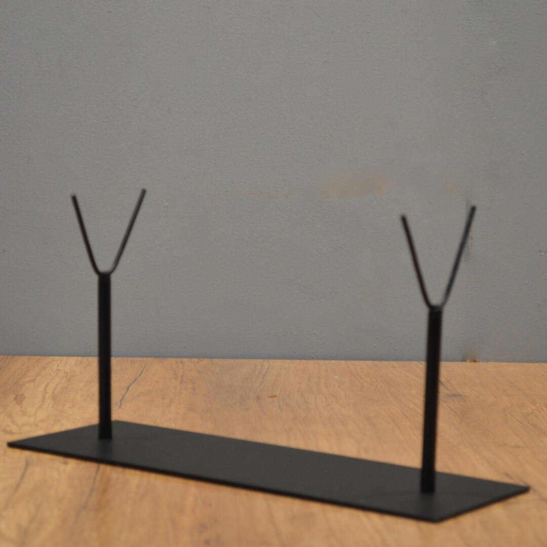 6” High Double Rod “V” Display Stand for Sculptures - 13x4” Base - Etsy