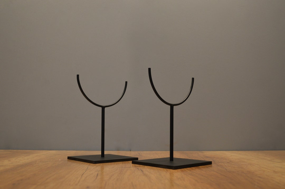 Set of 2 6” High U Holder Metal Display Stand for Sculptures and Other ...