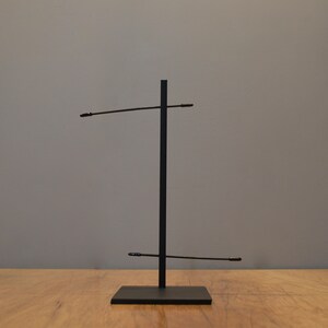 10” High Double Crossbar Metal Display Stand for Art Objects - 4x4 Base ...