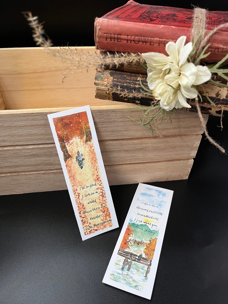 Classic Literature Watercolor Bookmarks: Pride and Prejudice and Anne ...
