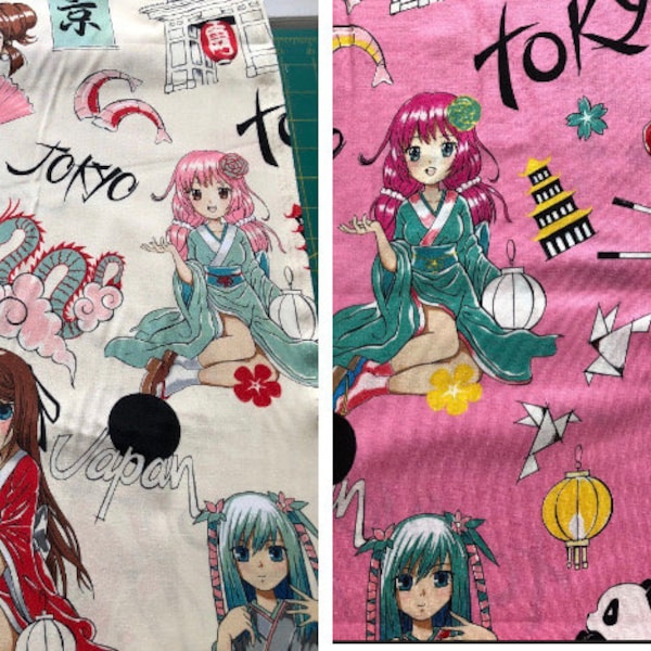 Anime Fabric - Etsy