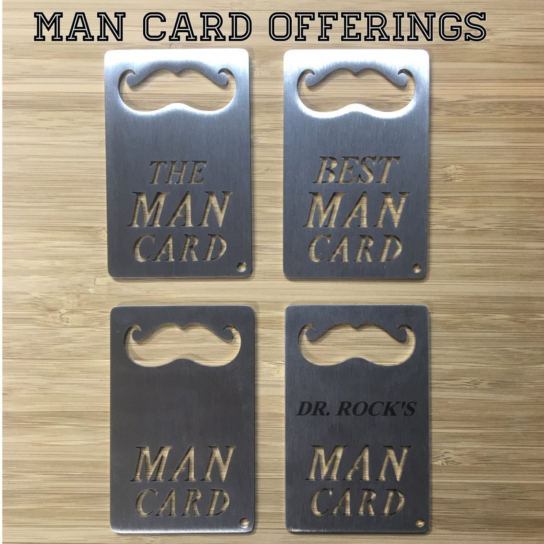 The Man Card (6 PACK), Credit Card Sized Bottle Opener - Etsy