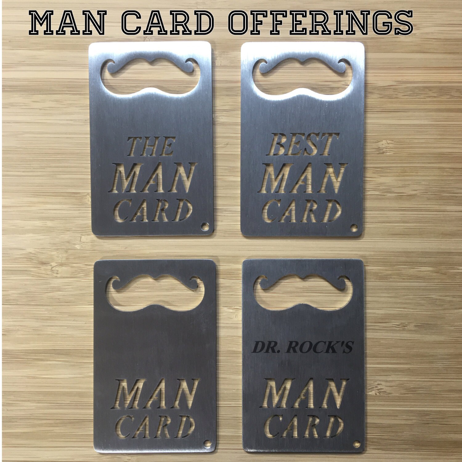 Personalized "man Card" Wallet Sized Bottle Opener - Etsy