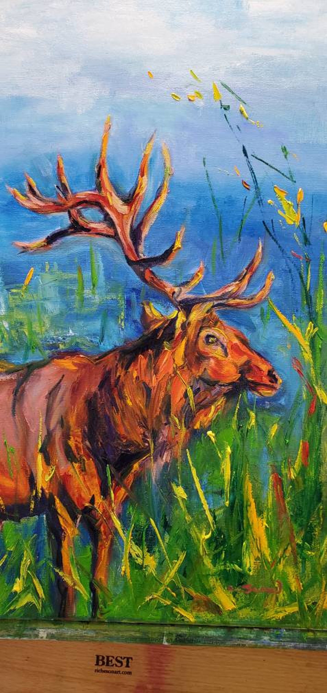 ELK on BLUERIDGE MOUNTAIN, Blueridge Mountain, Original Painting ...