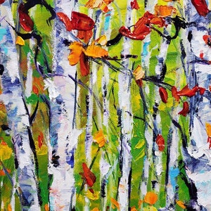 BIRCH DANCING, Colorful Trees, Mountain, Art, Blue Ridge Mountains ...